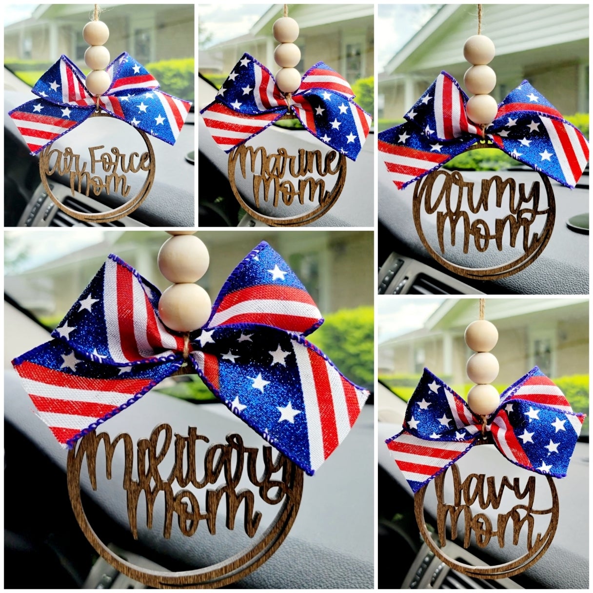 Military Themed Mom Car Charms | Dynamites Vintage